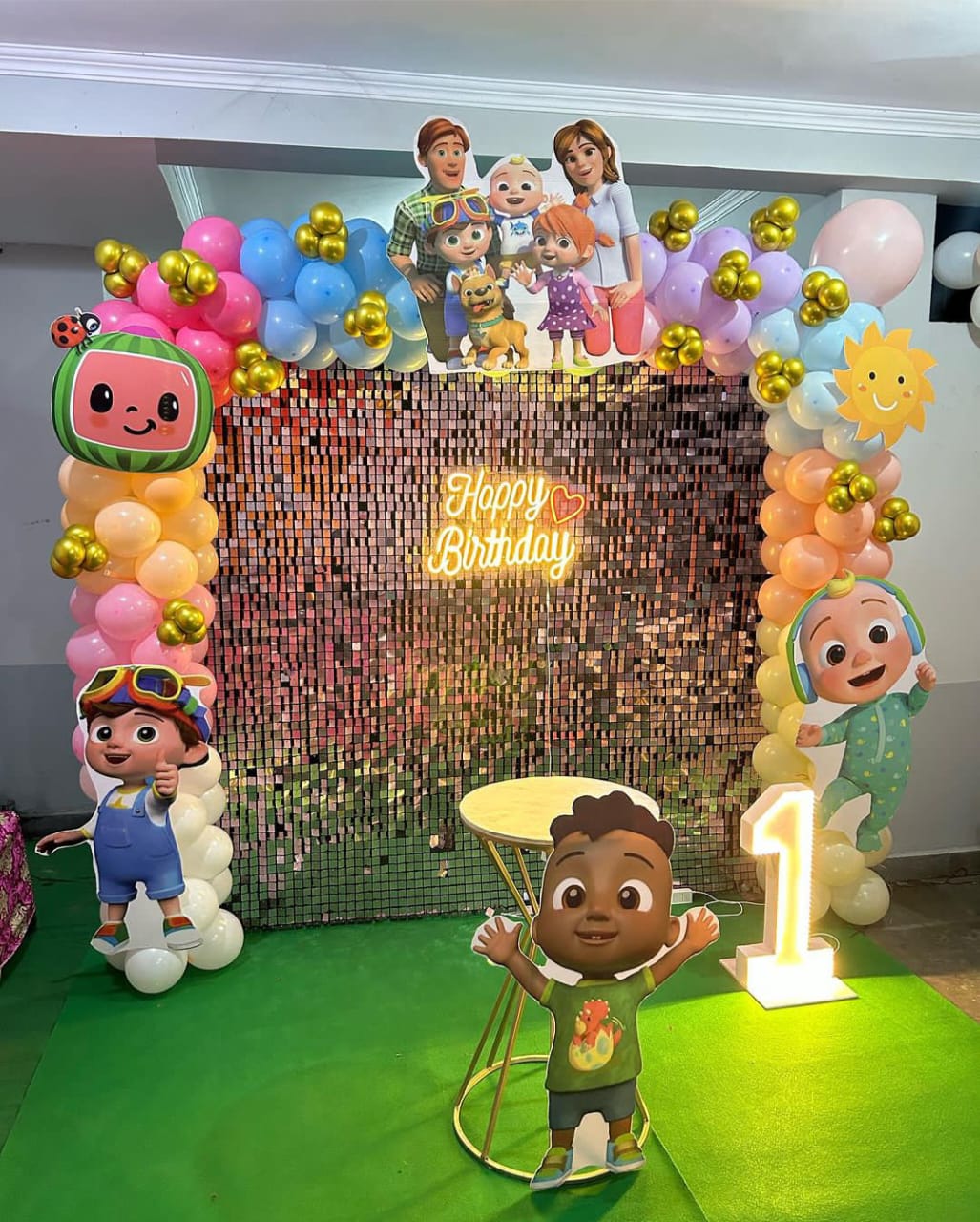 Cocomelon theme With Shining Balloons