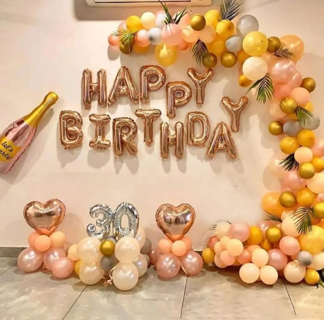 balloon decoration birthday decoration Waves Of Golden Birthday 1512