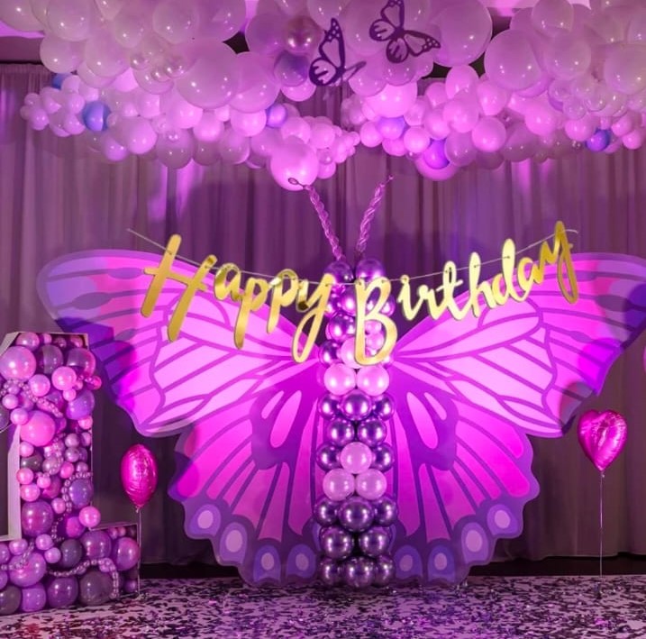 balloon decoration birthday decoration Birthday Decor With Pink ...